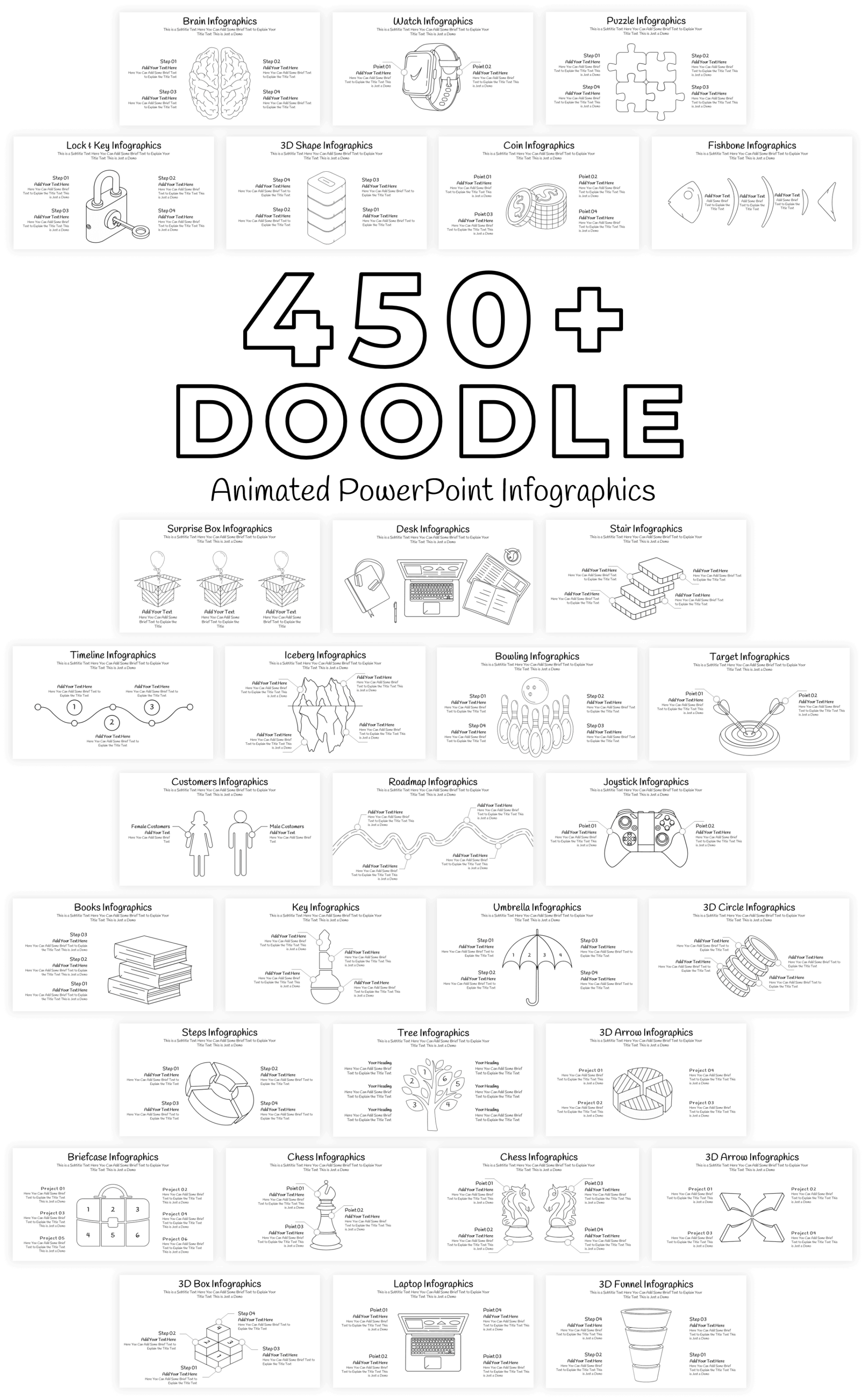 Premium Animated Doodle Infographics Presentation Slides - PowerPoint ...