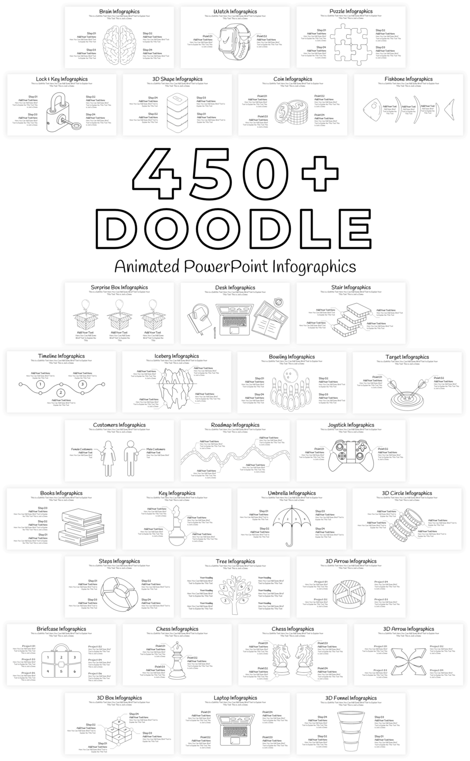 Premium Animated Doodle Infographics Presentation Slides - PowerPoint ...