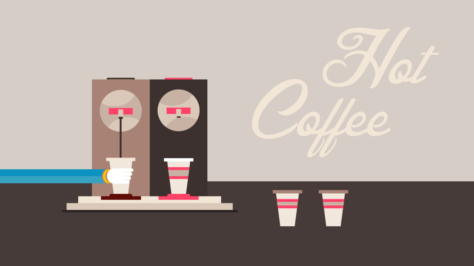 Free Animated Coffee Shop Cartoon Background Template - PowerPoint School