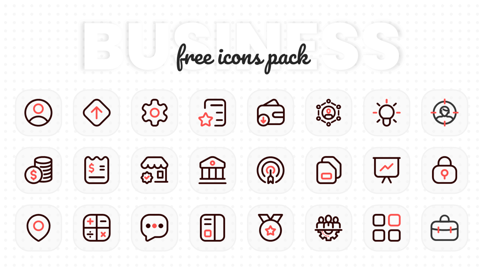 Free Business Icon Set of 24 Line, Duo-tone & Gradient - PowerPoint School