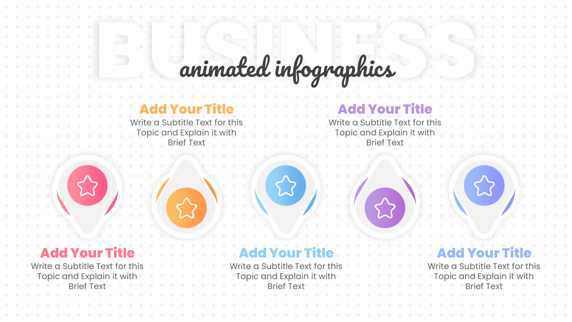 5 Steps Infographic Template for PowerPoint and Google Slides