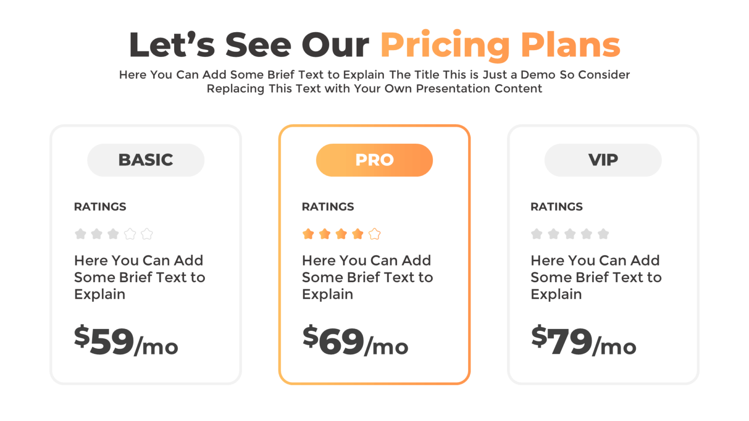 Free Pricing Table Templates for PowerPoint and Google Slides