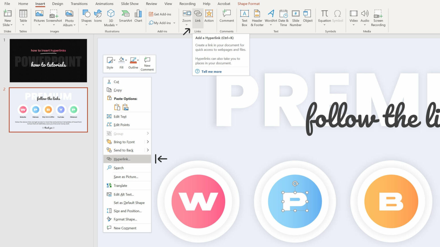 How to Insert Hyperlink in PowerPoint - PowerPoint School