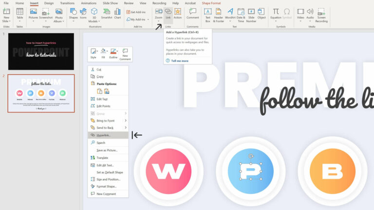 How to Insert Hyperlink in PowerPoint - PowerPoint School