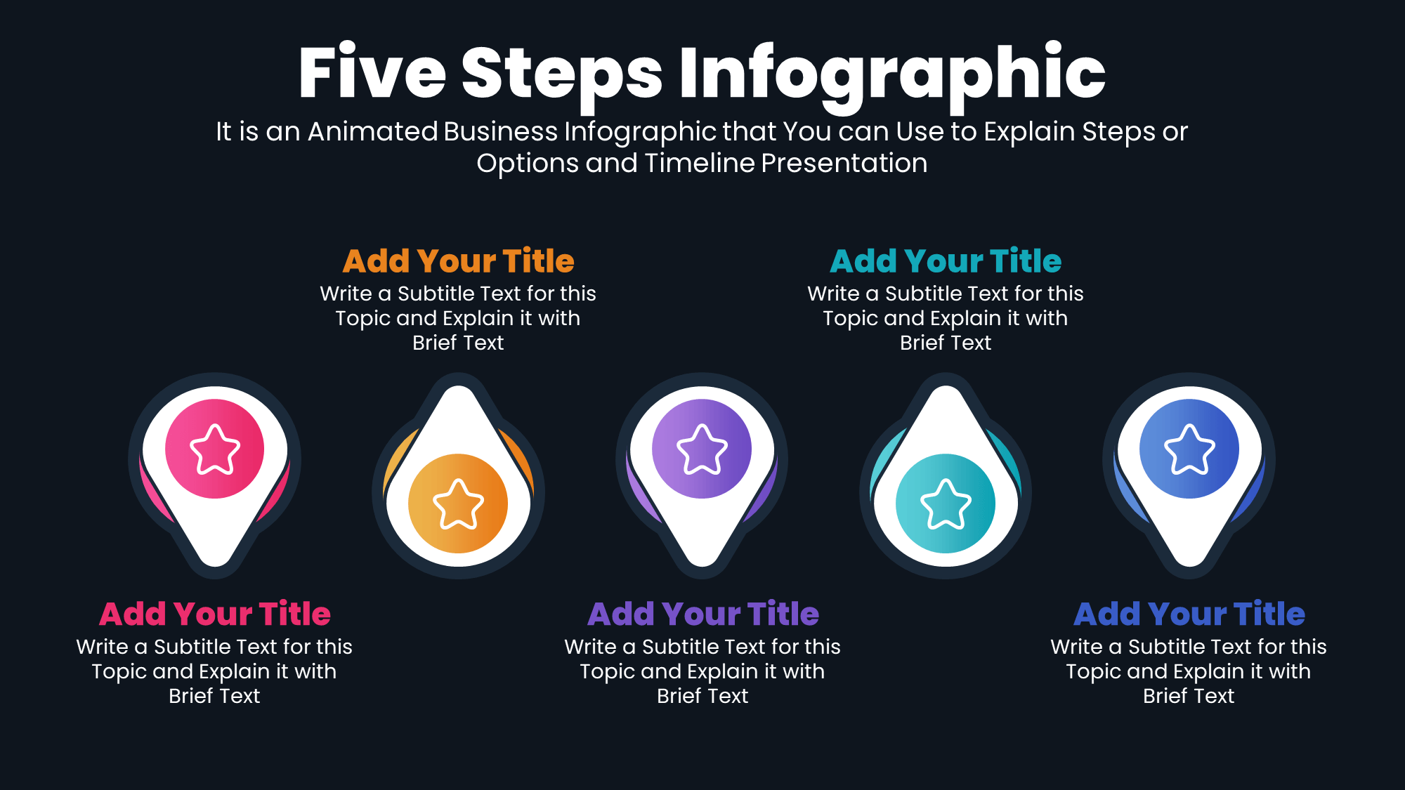 5 Steps Infographic Template for PowerPoint and Google Slides