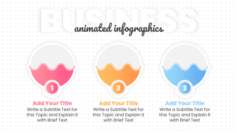Animated 3 Step Process Infographic Presentation Template