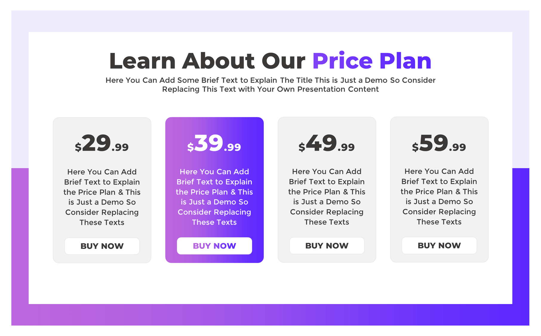 Simple Price Table for PowerPoint and Google Slides - PowerPoint School