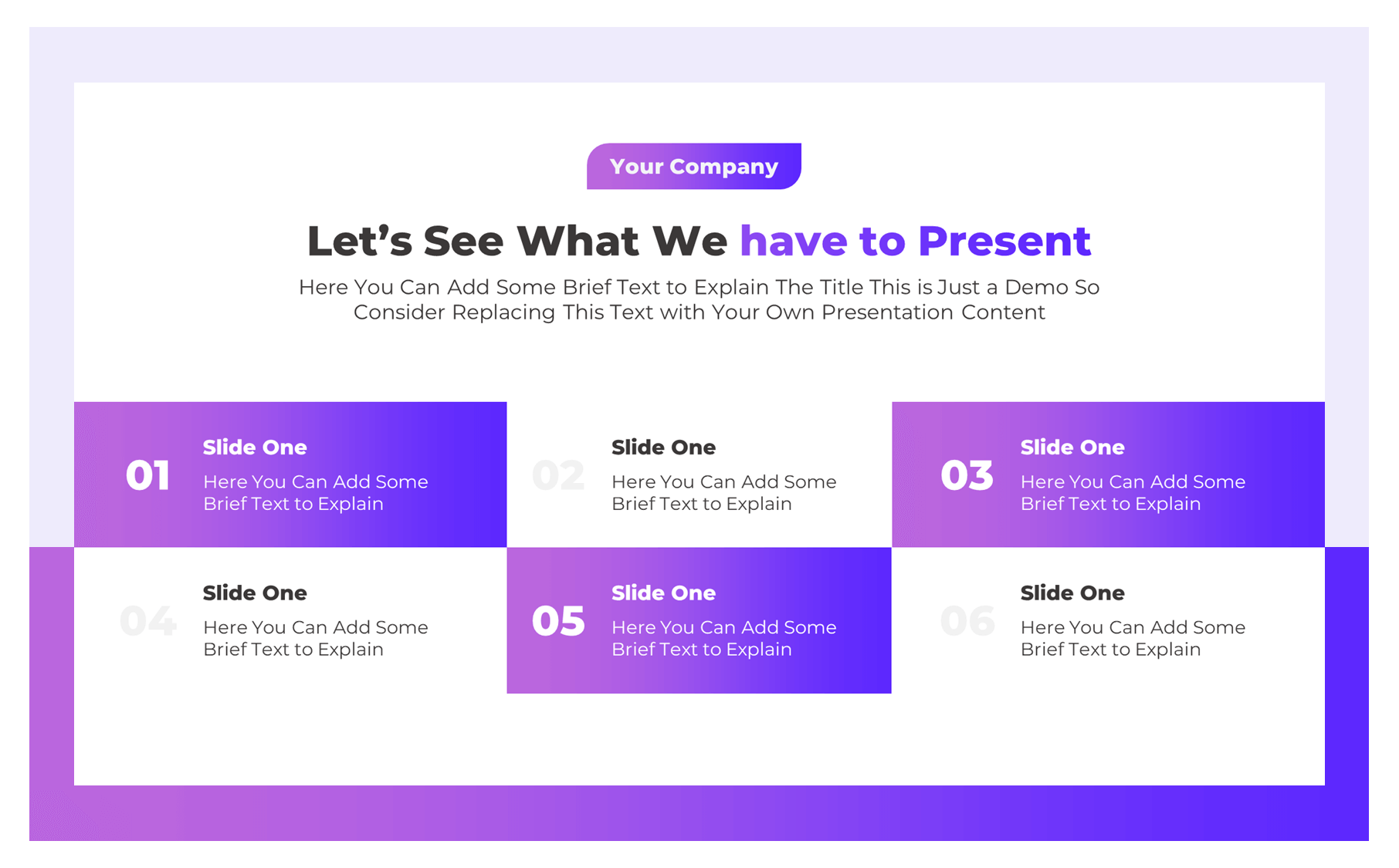Presentation Contents Page for PowerPoint and Google Slides