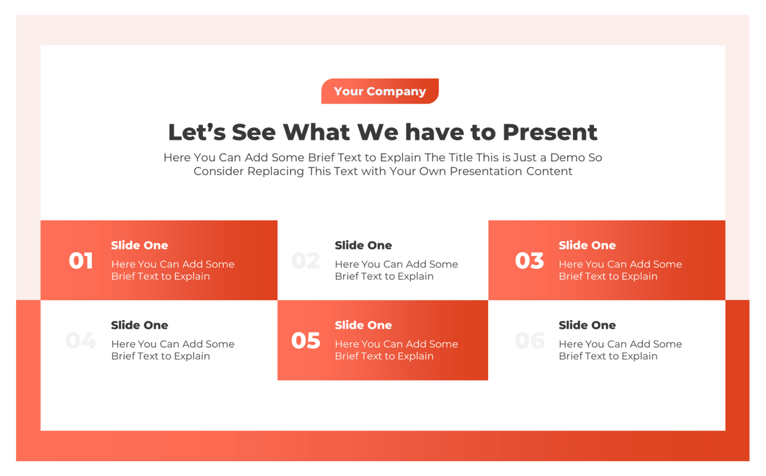 Presentation Contents Page for PowerPoint and Google Slides
