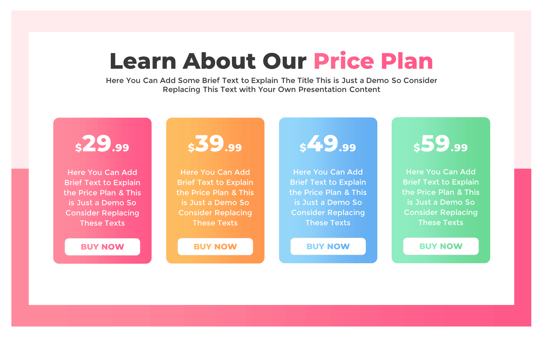 Simple Price Table for PowerPoint and Google Slides - PowerPoint School