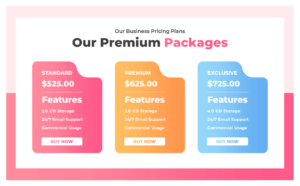 Free Pricing Table for PowerPoint and Google Slides Presentation
