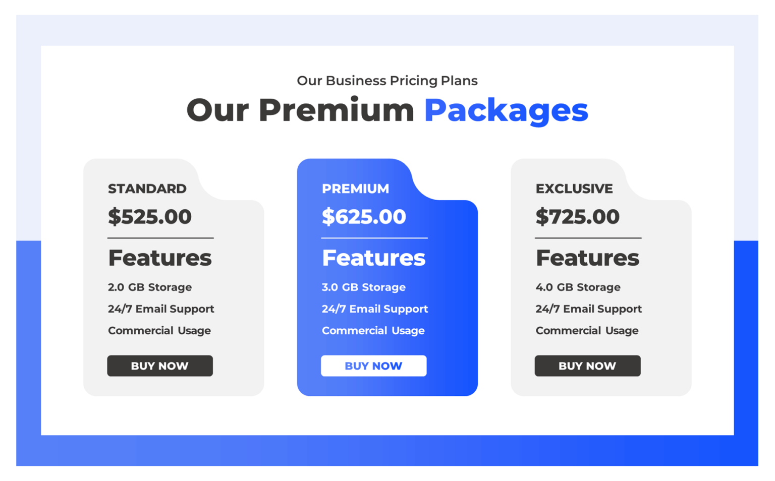 Free Pricing Table for PowerPoint and Google Slides Presentation