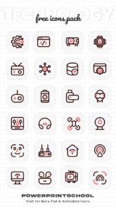 Technology Icons Set for PowerPoint, and Google Slides - PowerPoint School