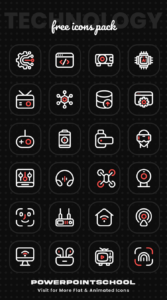 Technology Icons Set for PowerPoint, and Google Slides - PowerPoint School