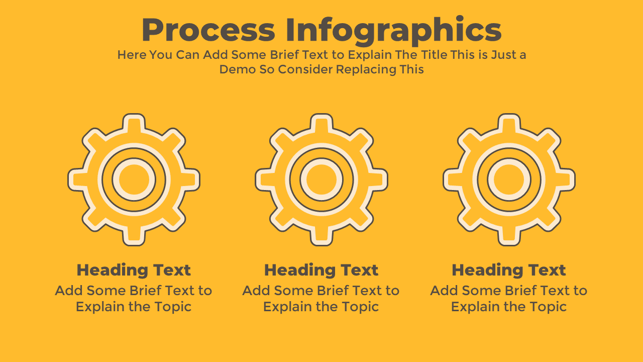 Free Infographic Gears for PowerPoint and Google Slides