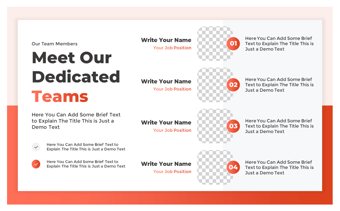PowerPoint and Google Slides Team Presentation Template