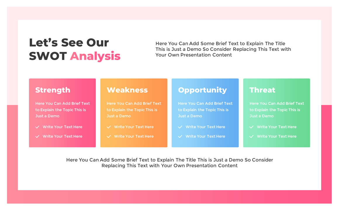 Free Animated PowerPoint SWOT Analysis Presentation Template