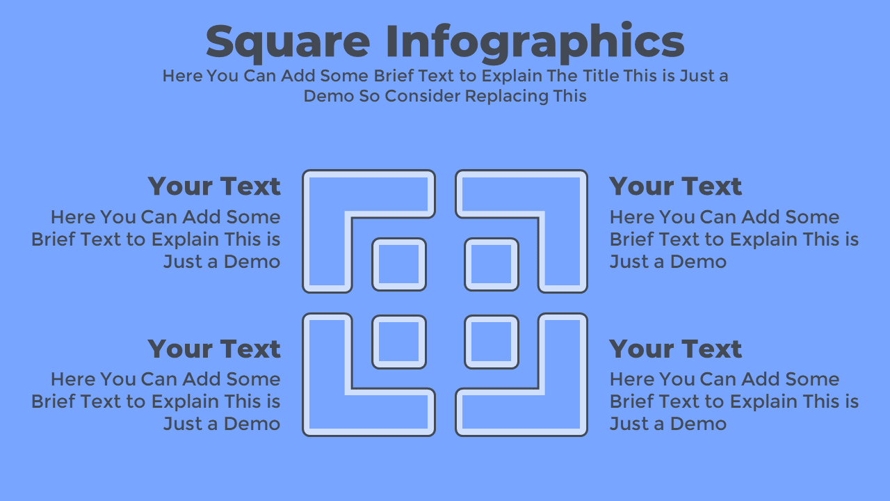 Free 4 Step Process Infographic Template for PowerPoint