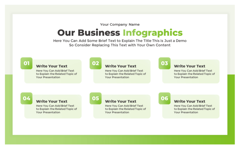 Free 6 Step Process Infographic For Powerpoint And Google Slides