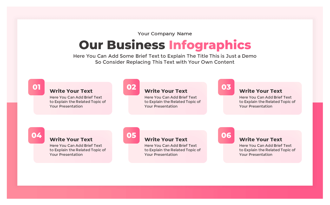 Free 6 Step Process Infographic for PowerPoint and Google Slides