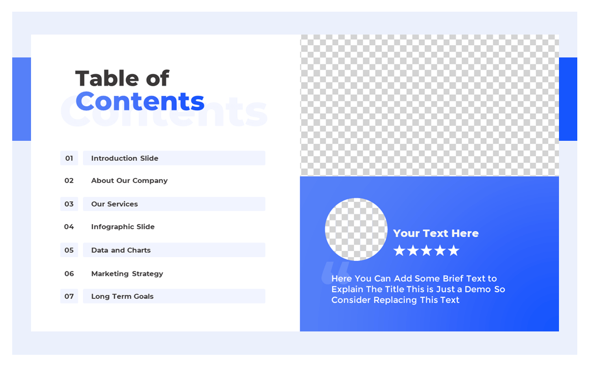 Table of Contents Slide for PowerPoint and Google Slides