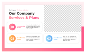 Free 3-Step List of Services Template for PowerPoint Presentation