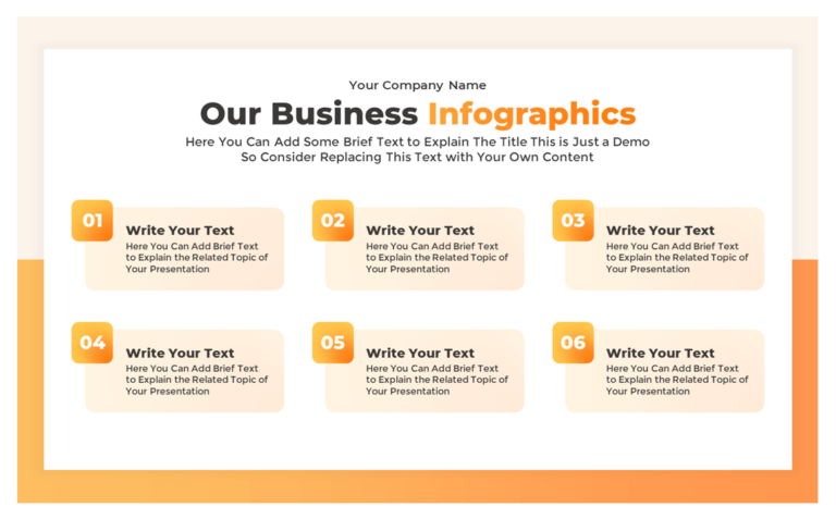 Free 6 Step Process Infographic for PowerPoint and Google Slides