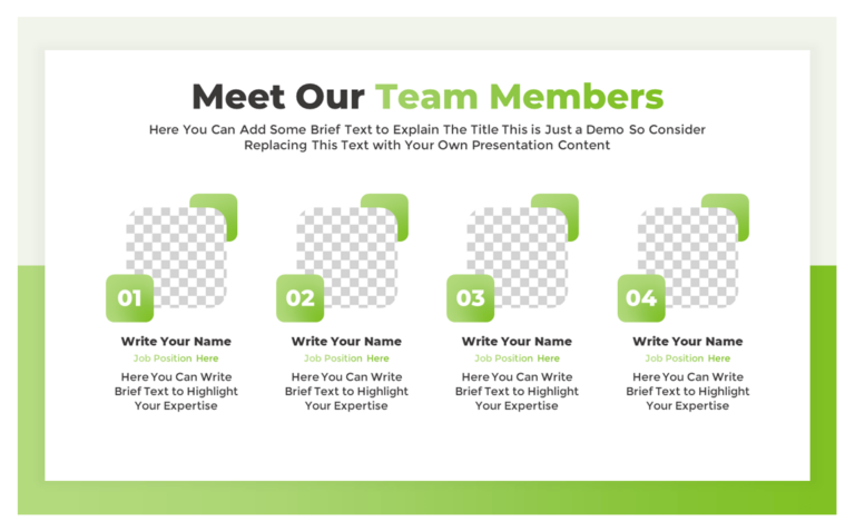 Team Members Slide for PowerPoint & Google Slides Presentation