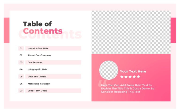 Table of Contents Slide for PowerPoint and Google Slides