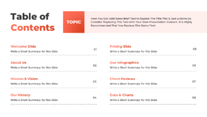 Free PowerPoint Table of Contents and Agenda Slide Templates