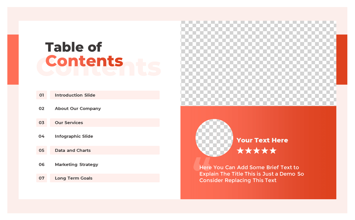 Table of Contents Slide for PowerPoint and Google Slides