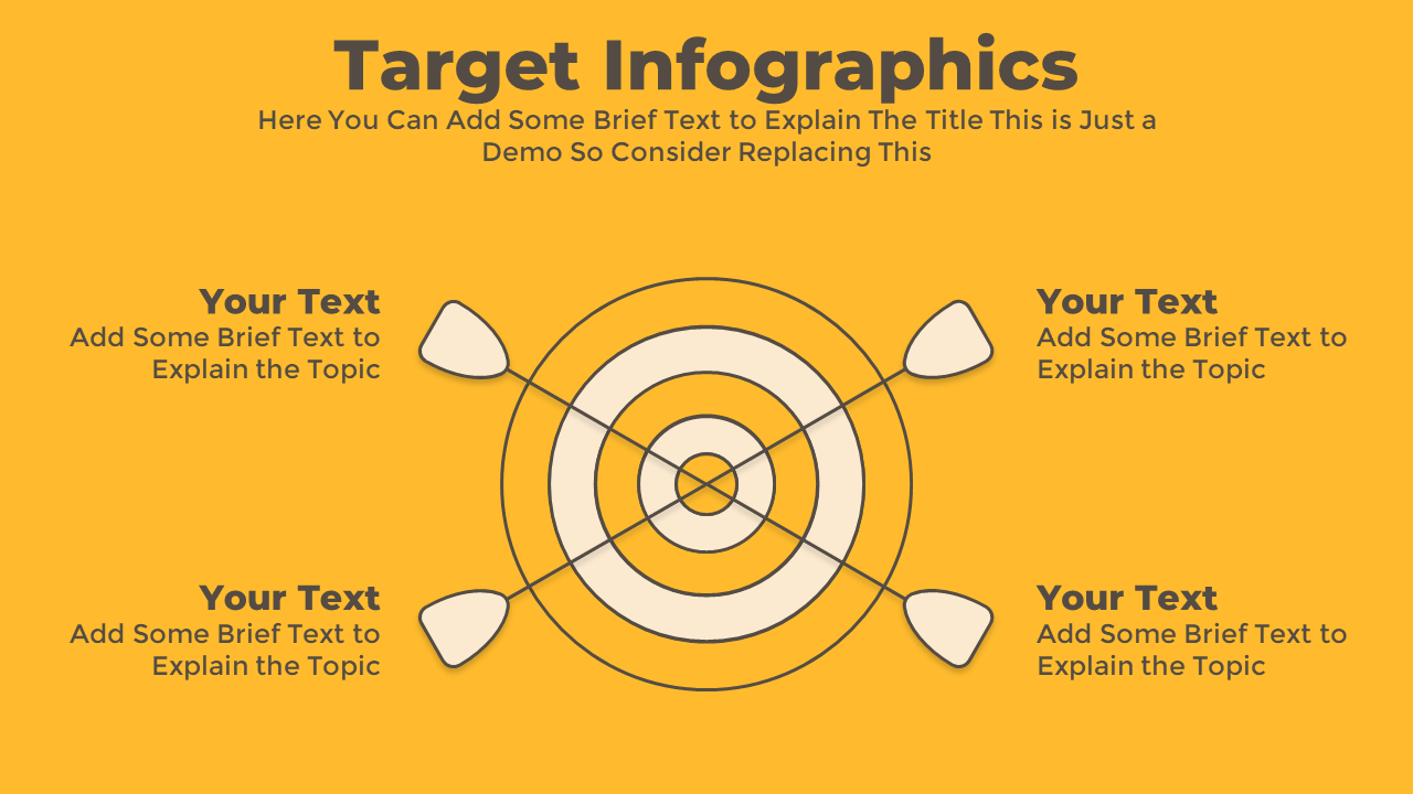 Free PowerPoint Strategy Presentation Slide with Arrow in Target
