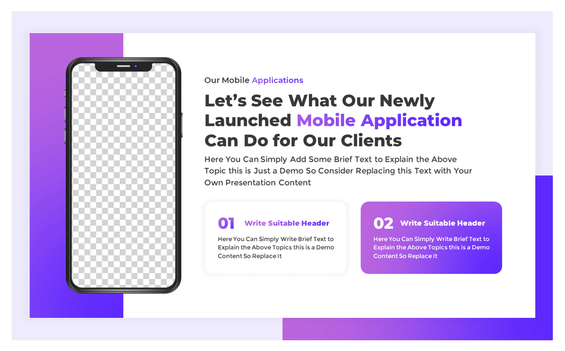 Free Mobile PowerPoint Template for Device or App Presentations