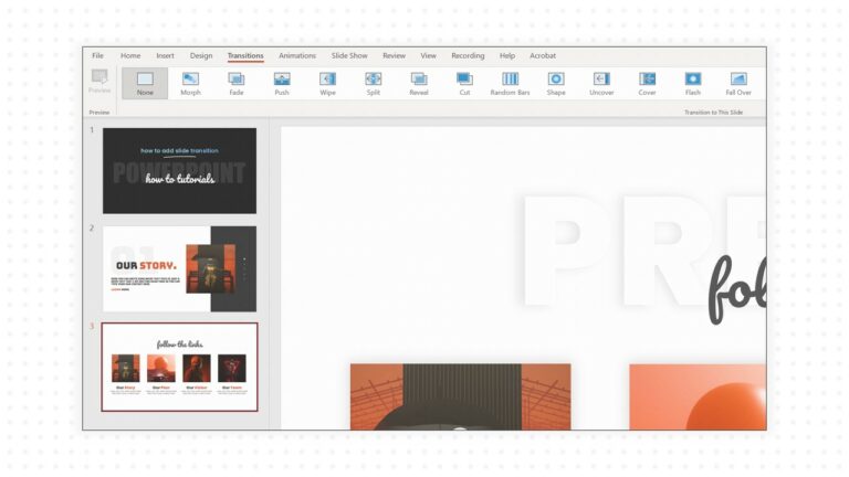 How to Add Transitions in PowerPoint Slides