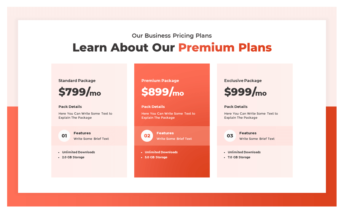 PowerPoint Pricing Slide Template with Animations