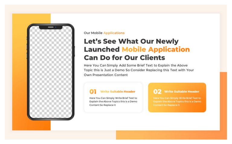 Free Mobile PowerPoint Template for Device or App Presentations