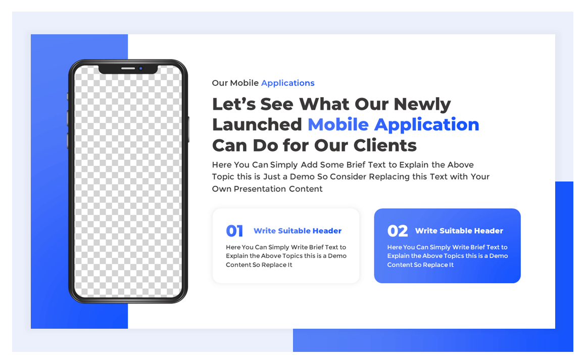 Free Mobile PowerPoint Template for Device or App Presentations