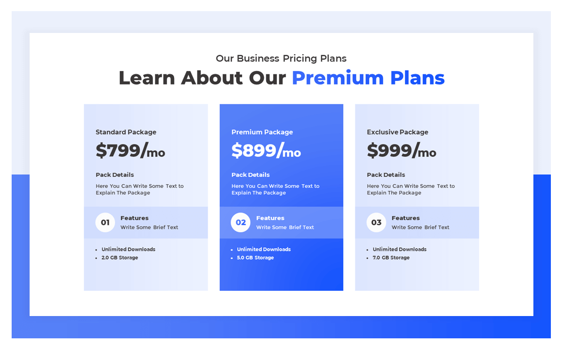 PowerPoint Pricing Slide Template with Animations
