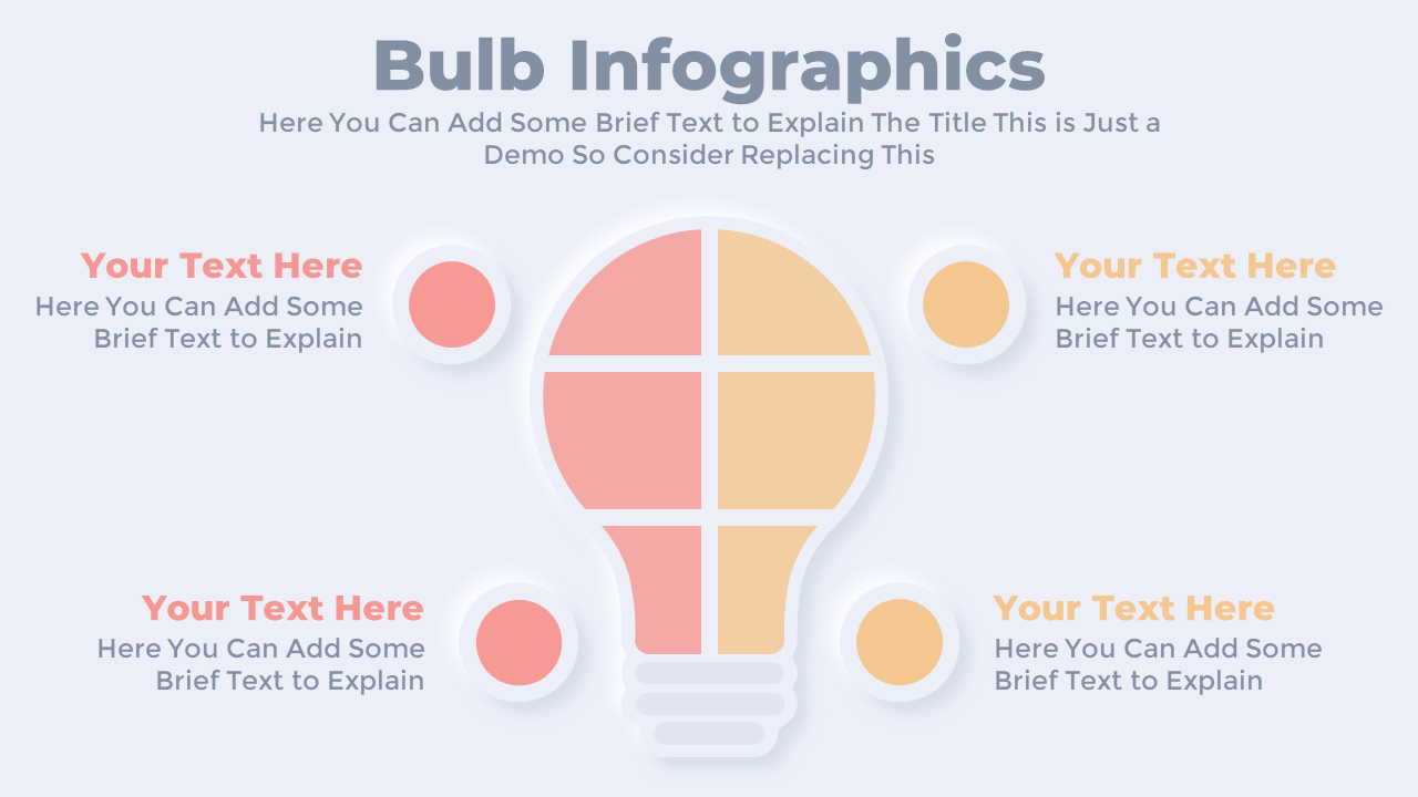 Free Infographic Light Bulb for Presentation - PowerPoint School