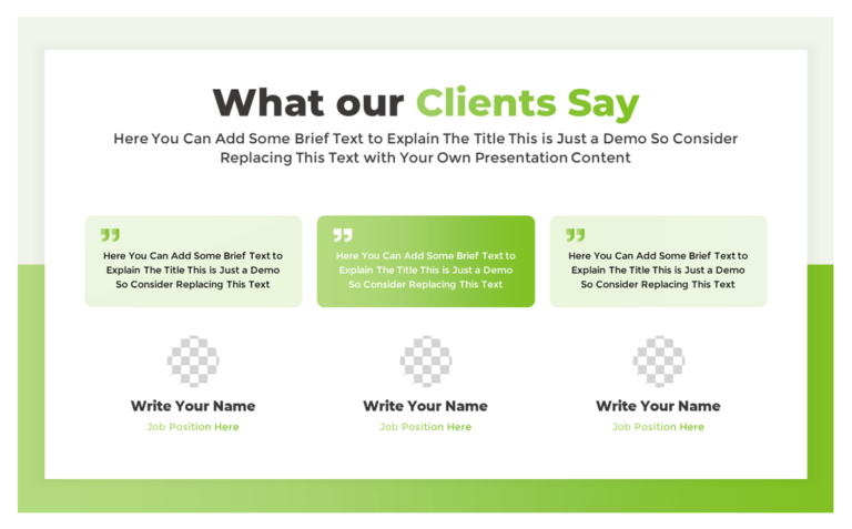 Free PowerPoint Testimonial Slide for Showing Feedback - PowerPoint School