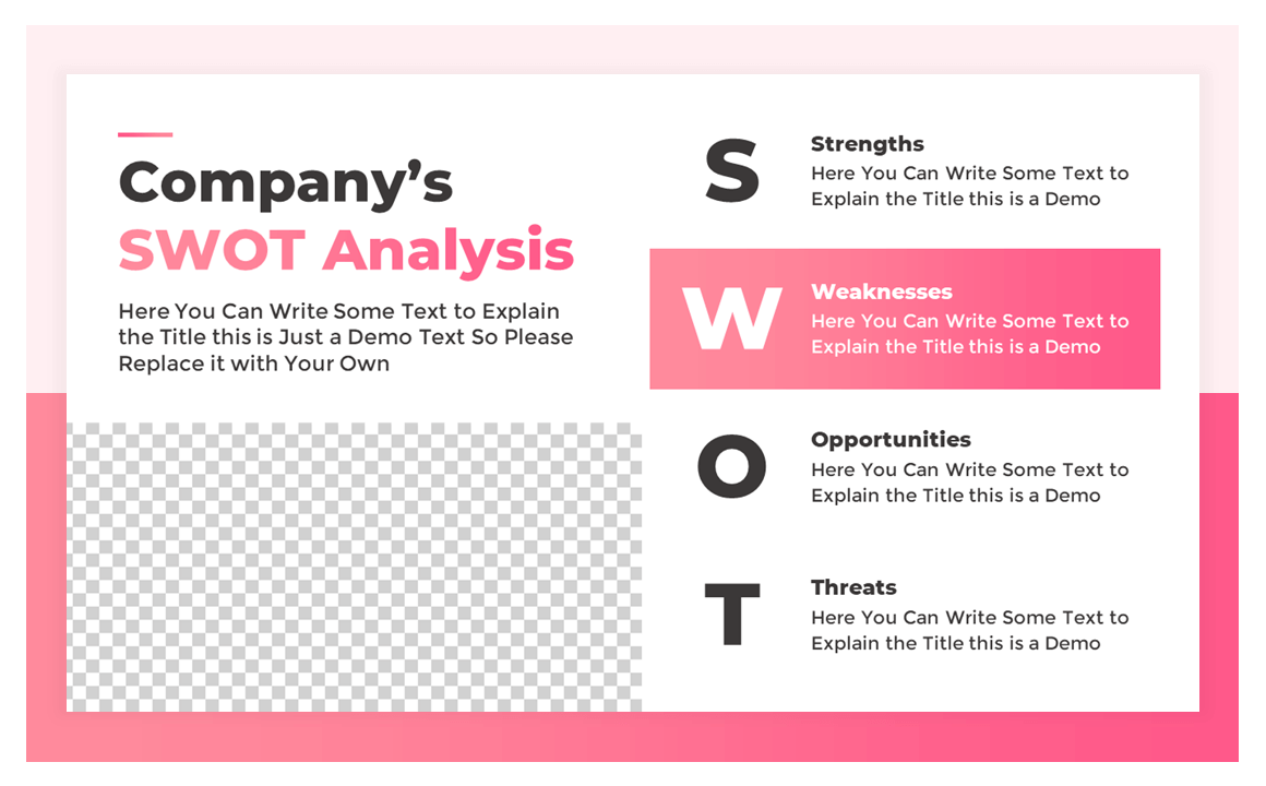 SWOT Analysis Chart Template for Presentation - PowerPoint School