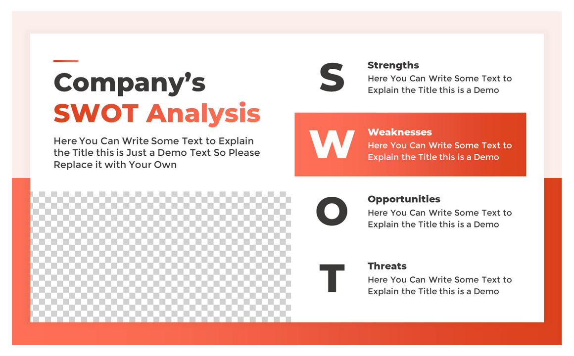 SWOT Analysis Chart Template for Presentation - PowerPoint School