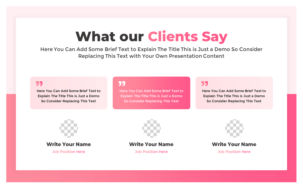 Free PowerPoint Testimonial Slide for Showing Feedback - PowerPoint School