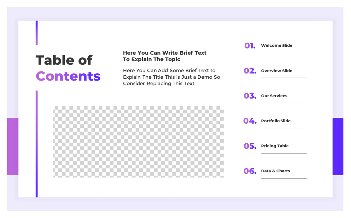 Table of Contents Layout for PowerPoint & Google Slides - PowerPoint School