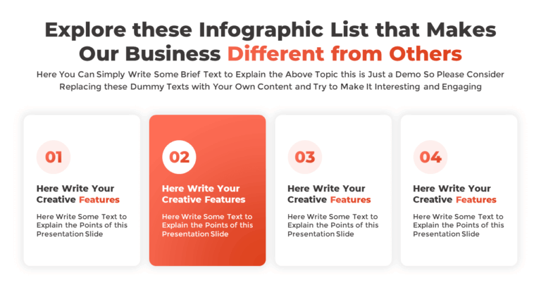 Free 4-Step Infographic Presentation Template - PowerPoint School