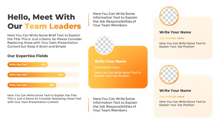 PowerPoint Team Information Slide Template - PowerPoint School