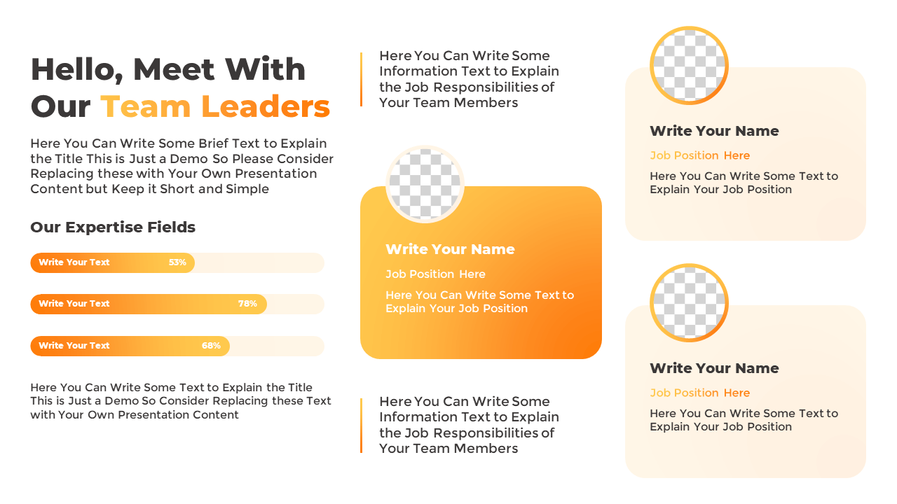 PowerPoint Team Information Slide Template - PowerPoint School