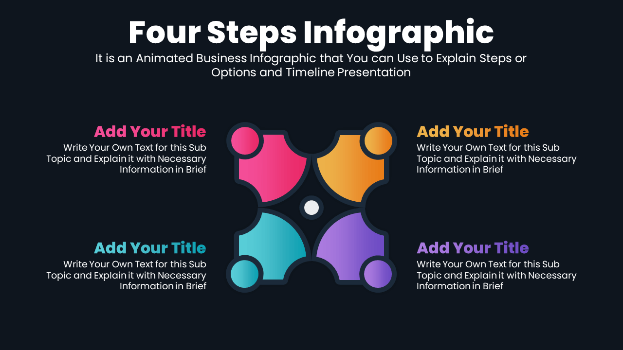 Free 4-Step Circular Arrow PowerPoint Infographic Slide - PowerPoint School