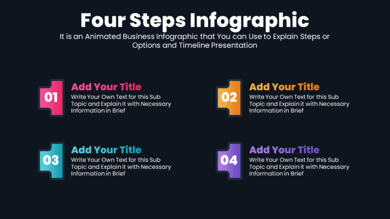 Free 4 Point Infographic Template for PowerPoint - PowerPoint School