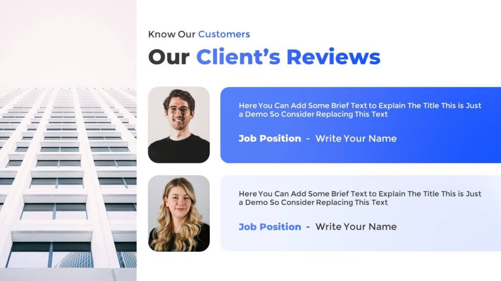 Free PowerPoint About Us or Project Overview Slide Template